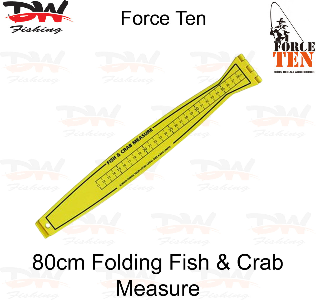 80cm Folding Fish & Crab Measure | Dave's Tackle Bag