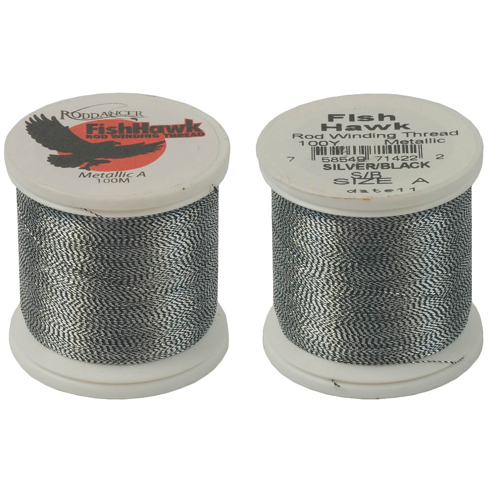 Fish Hawk Size A Metallic Black and Silver Thread – Dave's Tackle Bag