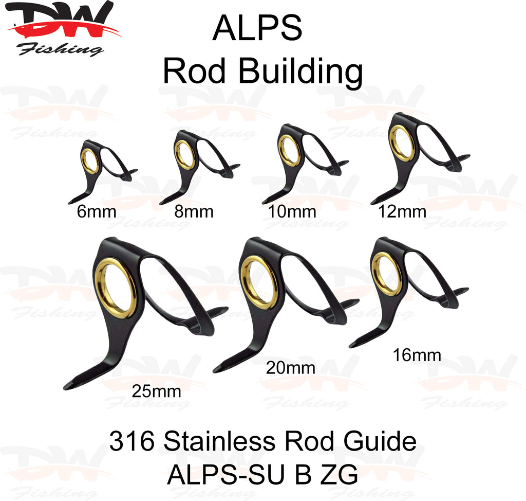 ALPS Stand Up Rod Guide Black/Gold | Rod Building | Dave's Tackle Bag