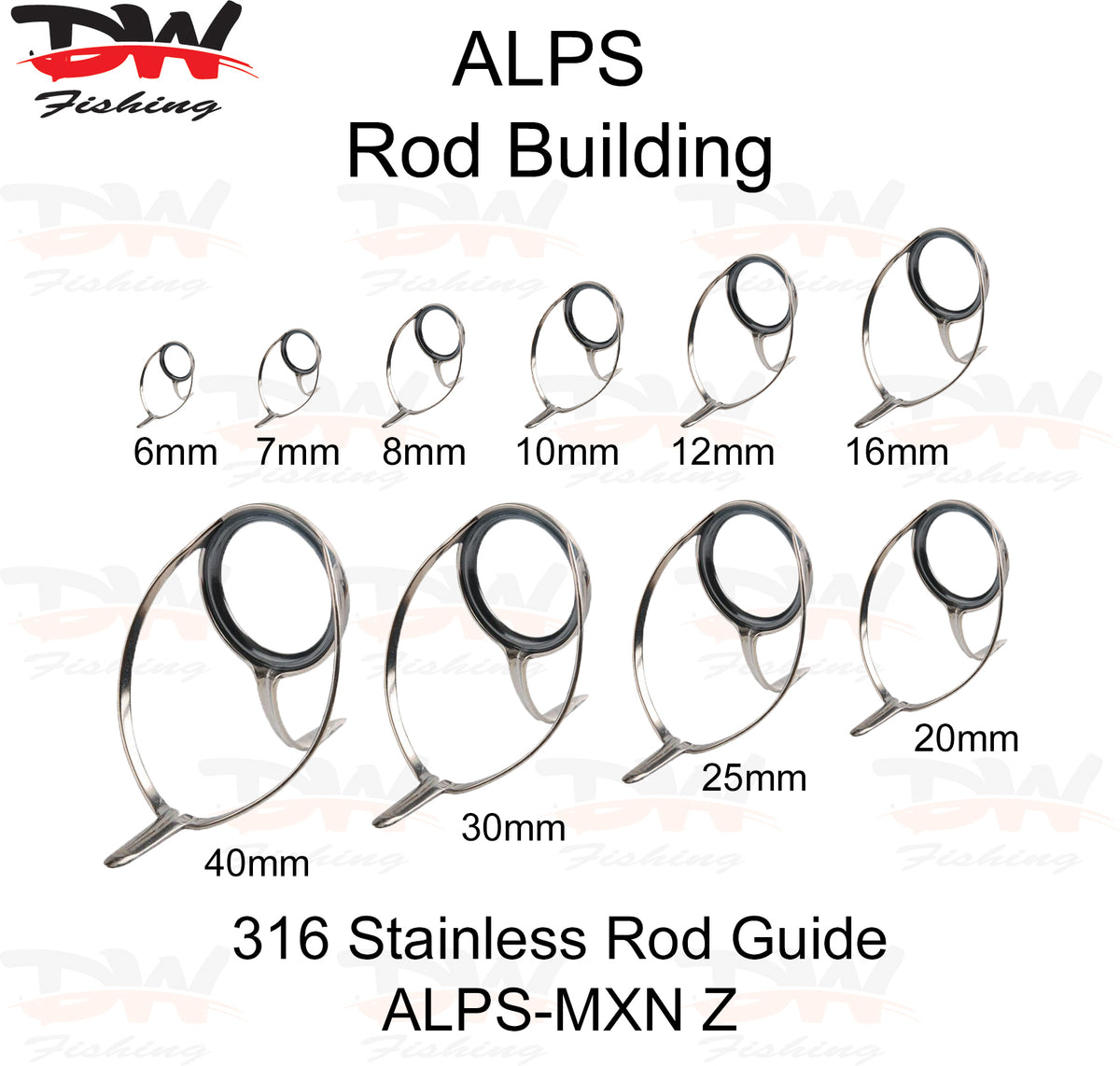 ALPS Rod Guide 316 Stainless Steel | Rod Building | Dave's Tackle Bag
